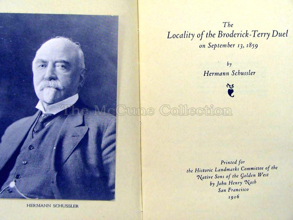 The Locality of the Broderick-Terry Duel on September 13, 1859 • The ...